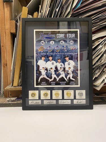 Derek Jeter Mariano Rivera Core Four NY Yankees Framed World Series ...