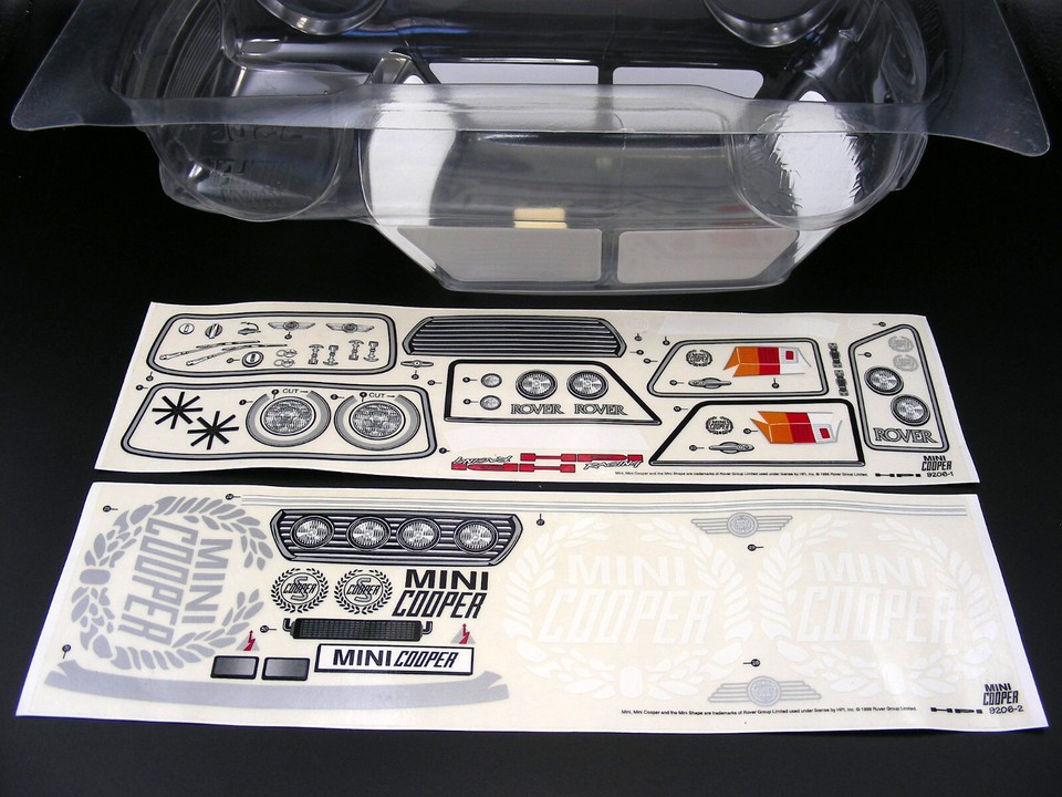 Vintage 1999 HPI MINI RS4 Nitro #7206 ROVER MINI COOPER Body & Decal ...