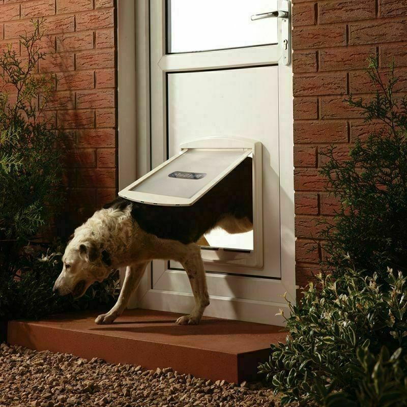Large Dog Flap Extra Large XL 2 Way Door Gate Entrance Lockable Pet ...