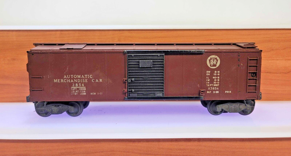 Lionel Postwar O Scale 3854 PRR Operating Merchandise Car With Box ...
