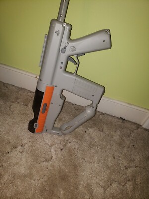 Motion controller gun for PLAYSTATION MOVE PS3 adjustable grey shooter ...