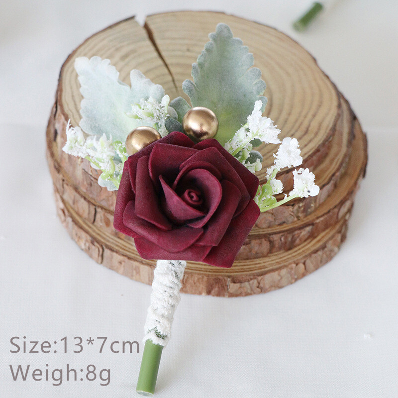 Wedding buttonhole corsage ladies flowers mothers pin on groom bride ...