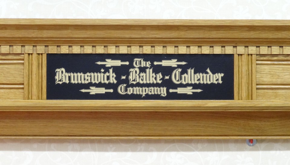 New - Antique Brunswick Balke Collender Oak Pool/ Billiards 12 Cue Rack ...