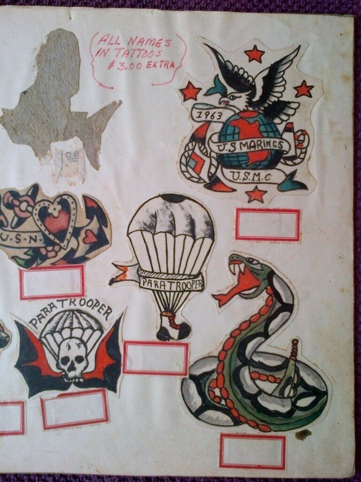 ACE HARLYN, LEGENDARY TATTOO PIONEER - ORIGINAL mid-1900s VINTAGE FLASH ...