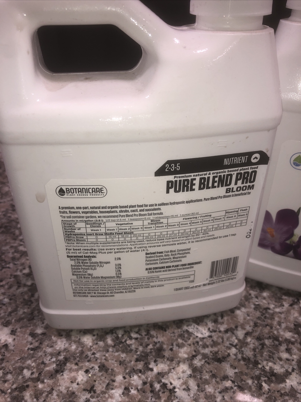 Botanicare Pure Blend Pro Bloom Soil Formula 4 QT Quart Nutrient for ...