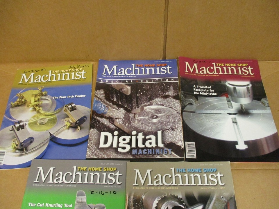The Home Shop Macinist precision metalworking Magazine 5qty issues 2006 ...