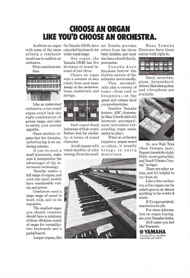 1973 Yamaha Organ Vintage Print Ad Musical Instrument Piano | eBay