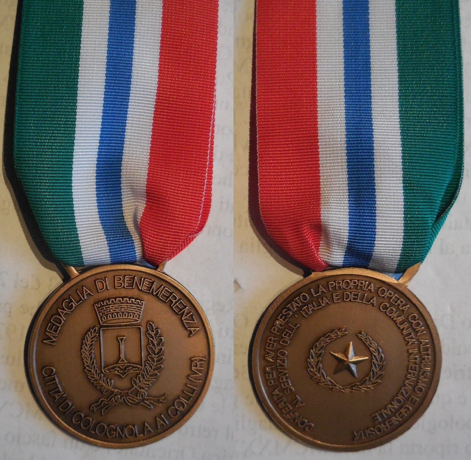 medaglia di benemerenza Colognola ai Colli Verona | eBay