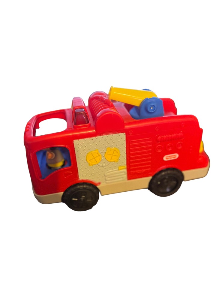 Fisher Price Little People Pumper Fire Truck Talking w Lights Sounds | eBay