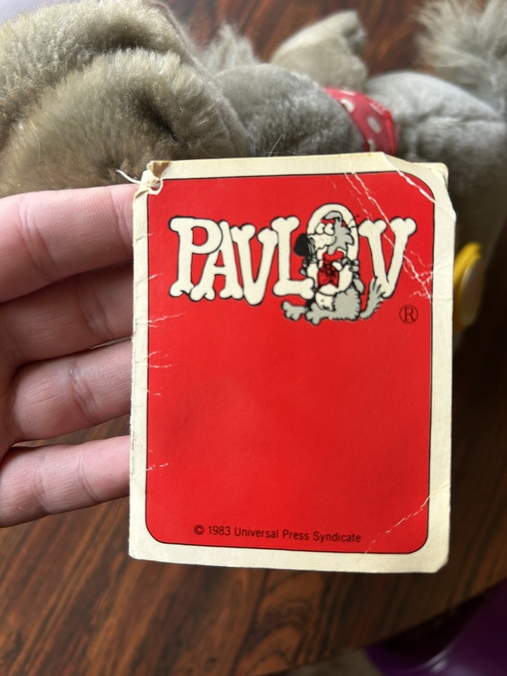 Vintage 1984 Dakin PAVLOV the Dog Plush 8 1/2" w/ Watch and Bandana NWT ...