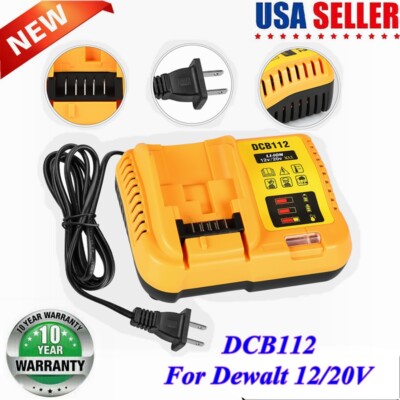 For Dewalt DCB112 12V&20V Max Li-ion Battery Charger replaces DCB100 ...