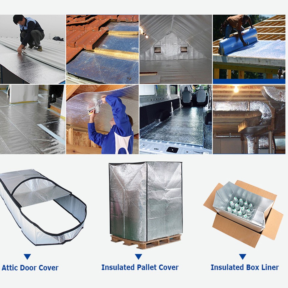 Aluminium Bubble Foil insulation Double Radiator Heater Heat Reflection ...