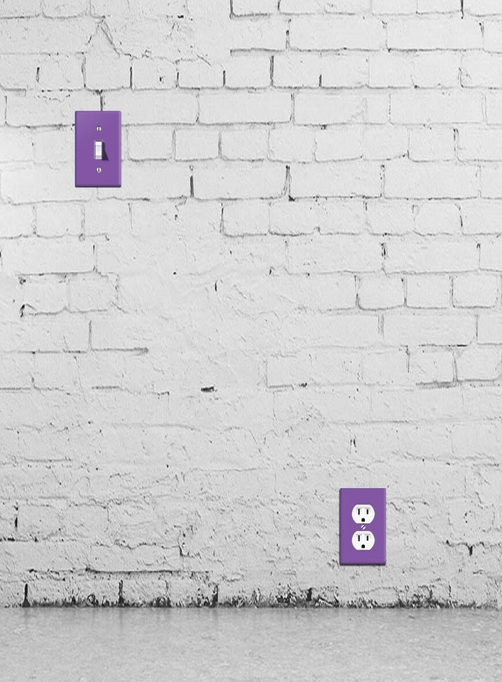 1-Gang Single Toggle Light Switch Wall Plate Decor Cover - Solid color ...