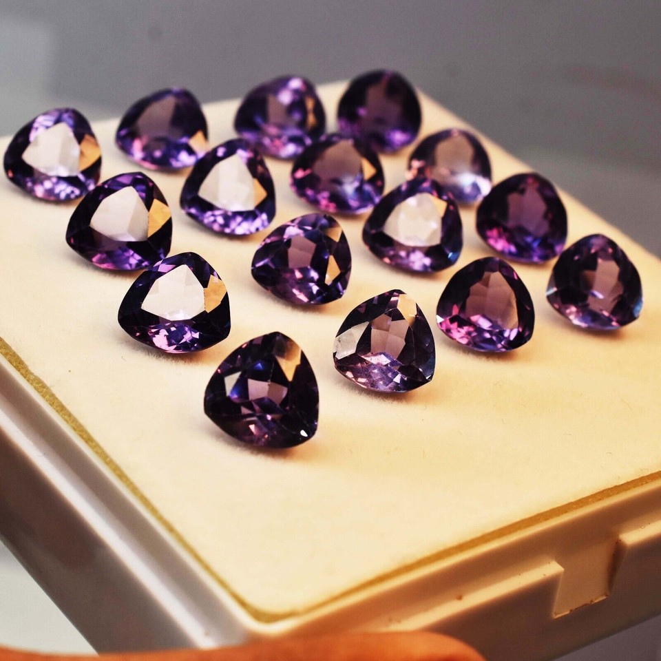 16 Pcs Natural Alexandrite Color Change Trillion 130 Ct CERTIFIED ...