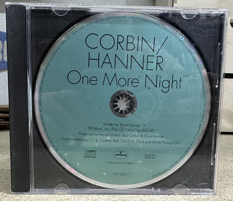 Promo Demo CD / Corbin Hanner One More Night | eBay