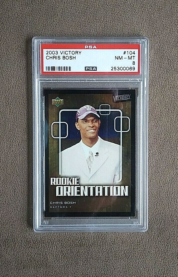 2003-04 Upper Deck Victory Chris Bosh Rookie Orientation Card #104 PSA ...