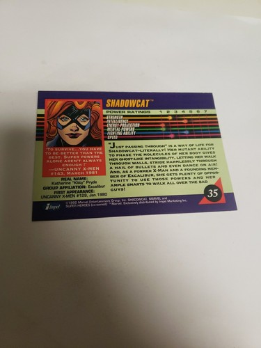 Shadowcat Marvel III 1992 Impel Card 35 | eBay