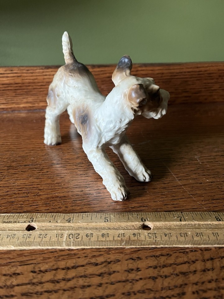 Vintage Norcrest Fox Terrier Dog Porcelain Figurine Made In Japan | eBay