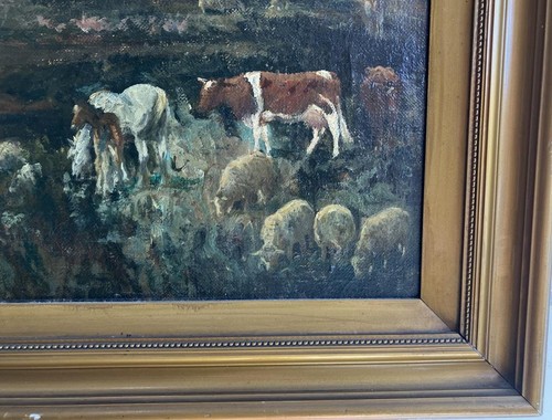 Antique Oil Painting GEOFFREY MORTIMER 1895-1986 Large Constable ...