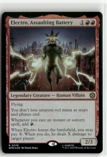 Electro, Assaulting Battery FOIL Spider-Man MTG NM | eBay