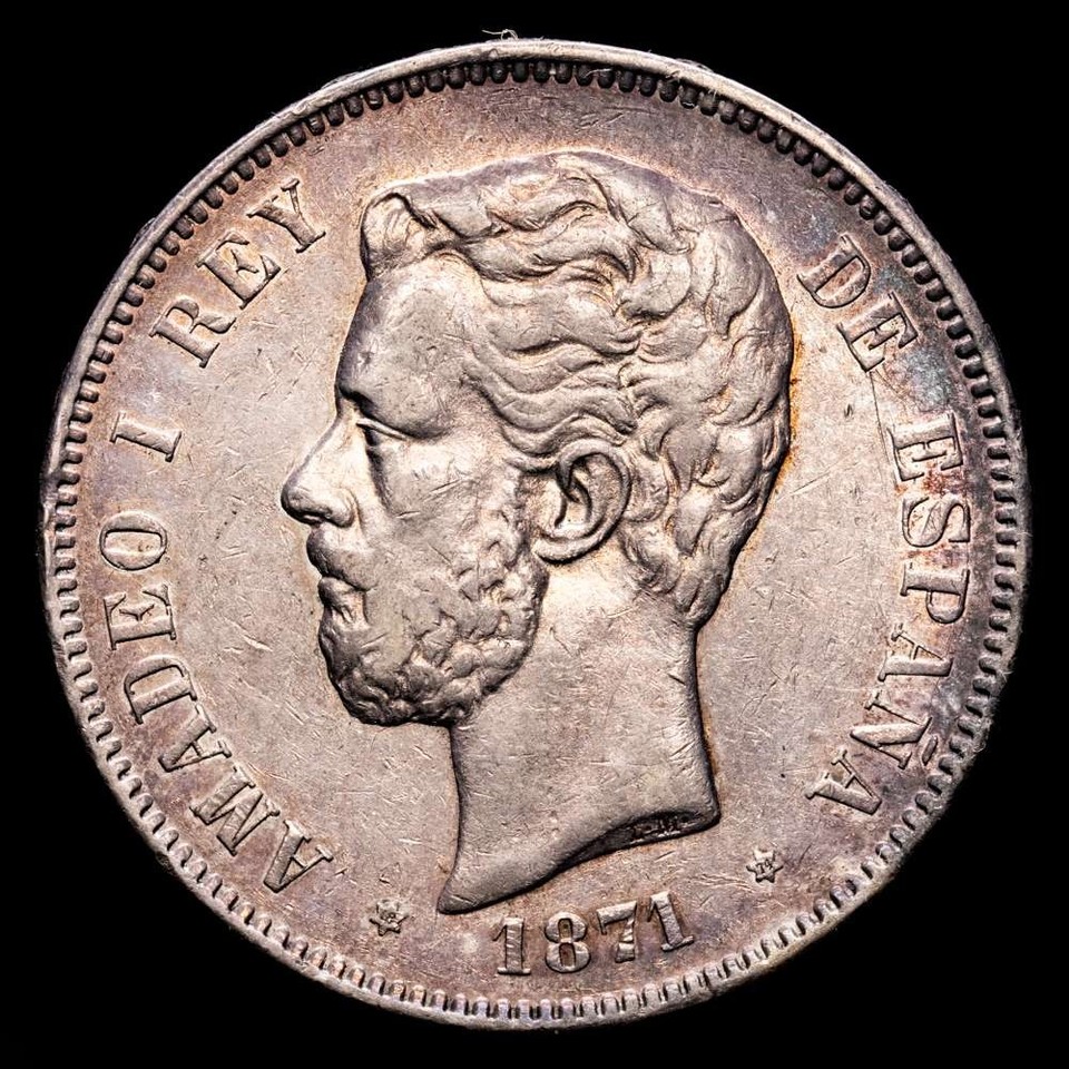 Amadeo I 5 Pesetas (24,91g) 1871 *18-74* Madrid DE·M AC-5 MBC+ | eBay