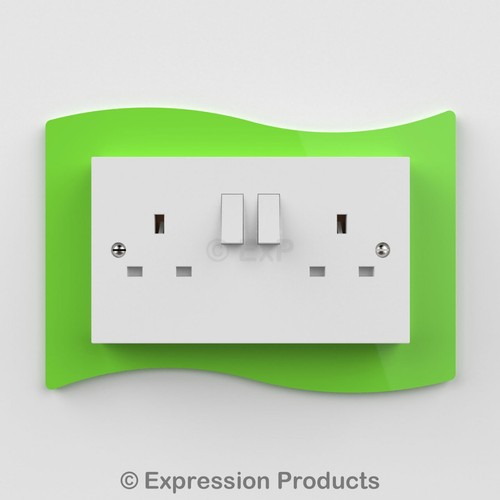 Double / Single Light Switch / Plug Socket Back Plate Finger Surround ...