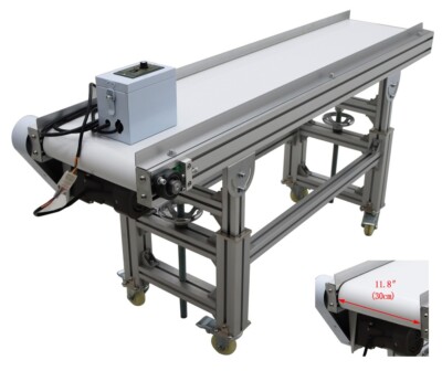 Electric PVC Belt Conveyor Machine Transport 59"*11.8" 110V Highly ...