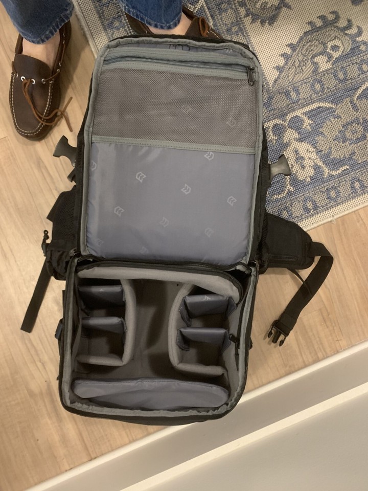 Evecase Backpack Style Black Camera Bag Backpack Luggage Outdoor ...