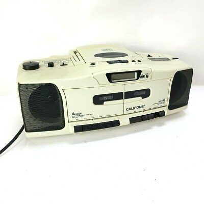 CALIFONE 2395AV CD Player Dual Cassette VTG Tape Deck Player Shop Man ...