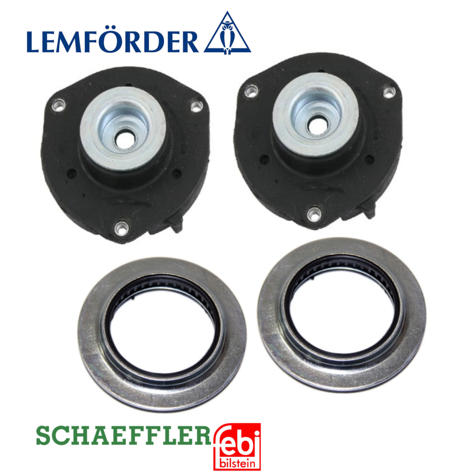 OEM Front Shock Strut Mount + Bearing Lt & Rt 2pcs Lemforder for Audi ...