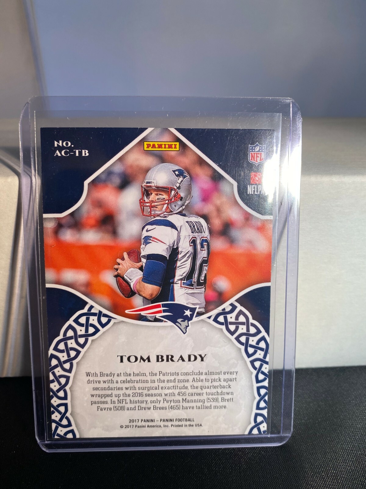 TOM BRADY - 2017 Panini - "Accolades" - #AC-TB - Patriots - Mint Gem ...