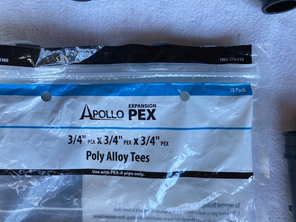 Apollo PEX-A Pipe Only 3/4" PEX x 3/4" PEX x 3/4" PEX Poly Alloy Tees ...
