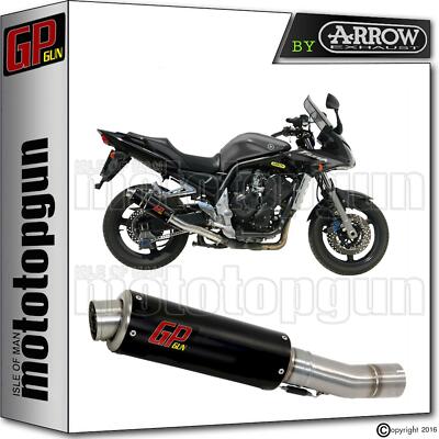 SILENCER GP GUN by ARROW STEEL BLACK YAMAHA FZS 1000 FAZER 2005 05 ...