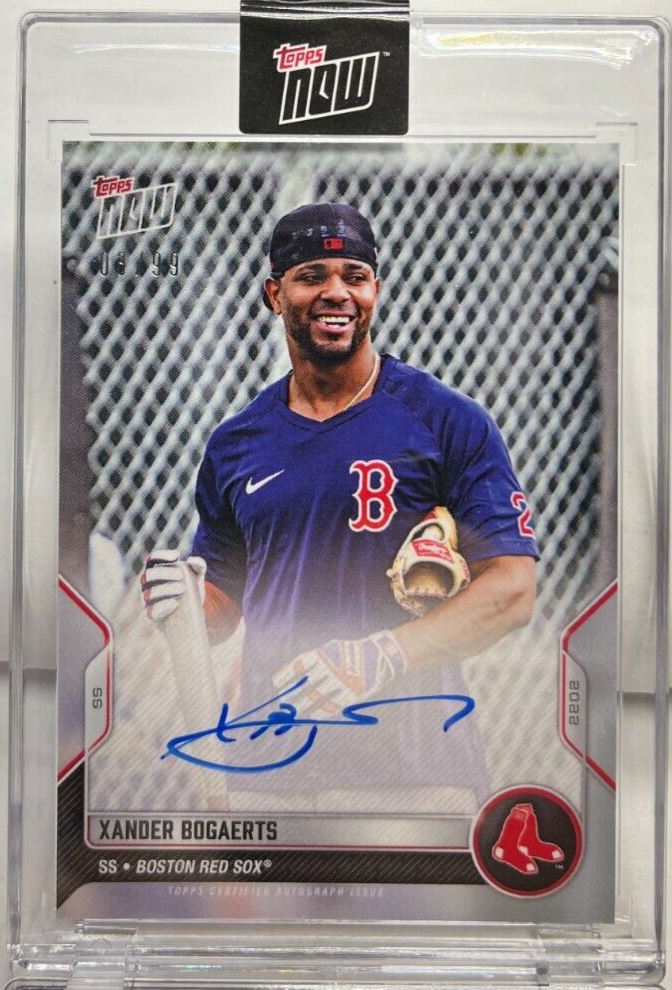 Xander Bogaerts 2022 Topps Now MLB Opening Day Autograph Auto #'d 3/99 ...