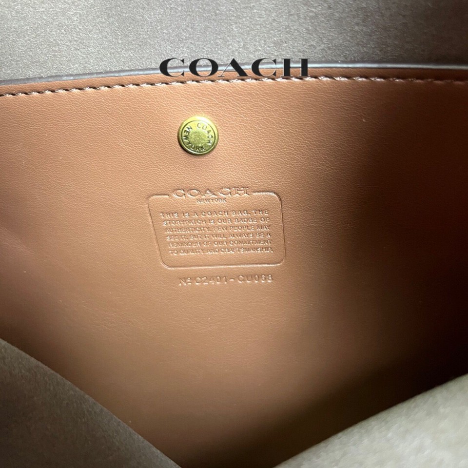 COACH CU068 Brooklyn Shoulder Bag 28 Maple Half Moon Bag outlet | eBay