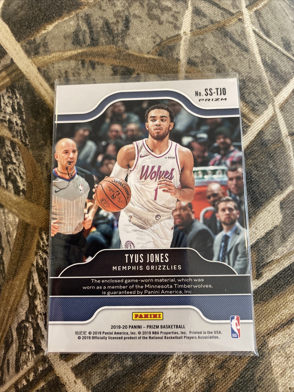 2019-20 PANINI PRIZM TYUS JONES GAME WORN JERSEY RELIC ORANGE ICE ...