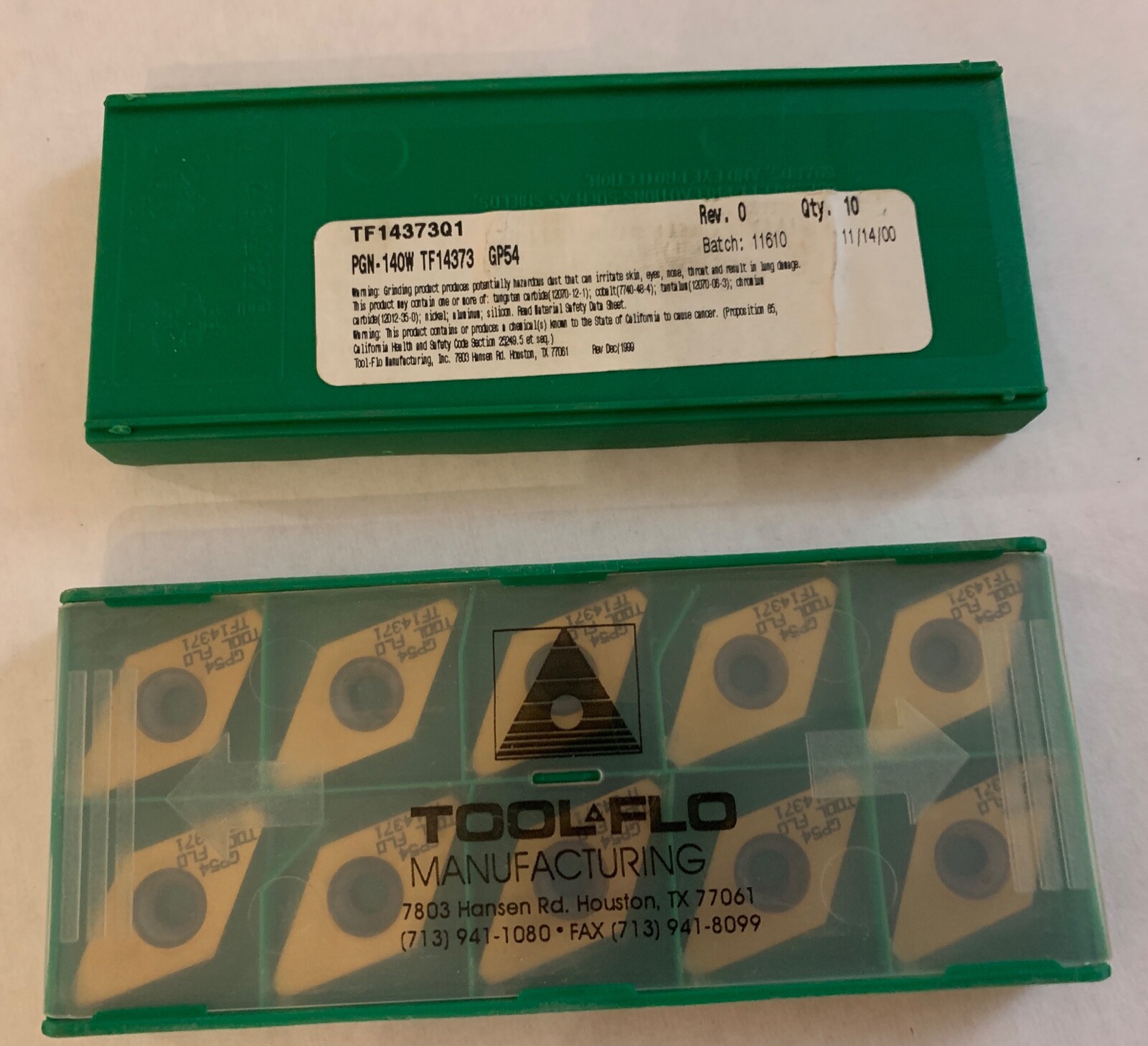 TOOL-FLO Carbide Inserts - PGN-140W TF14373 GP54 - Qty. 10 - NEW | eBay