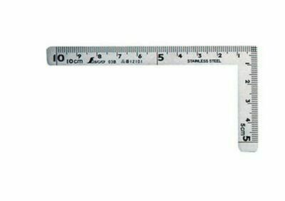 SHINWA Mini Carpenters L-Square 10cm X 5cm Stainless Steel Metric 12101 ...
