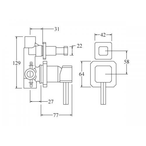 Novelli Diablo Bath Shower Wall Mixer w/ Diverter **made in Italy** rrp ...