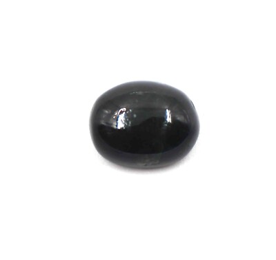 Oval Shape Natural Black Cabochon Sapphire Gemstone 9.10 Carat ...