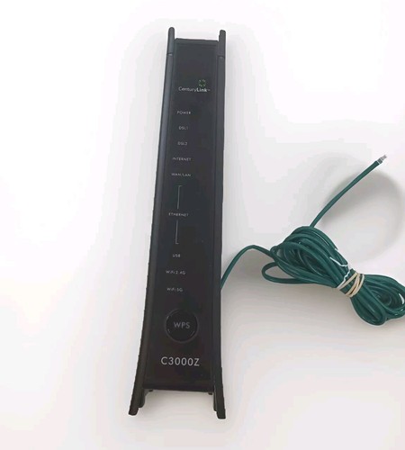 Centurylink Zyxel C3000Z VDSL2 Modem with WiFi Router Black Used WPS | eBay