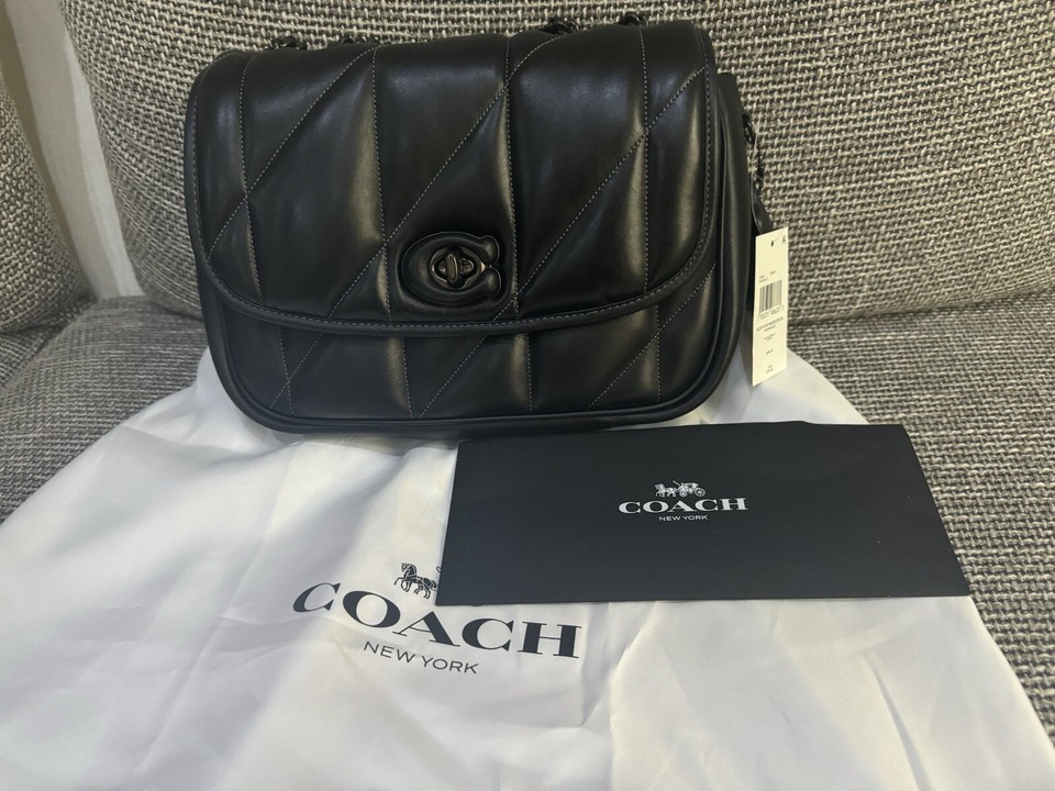 COACH Pillow Madison Shoulder Bag With Quilting In Black | eBay