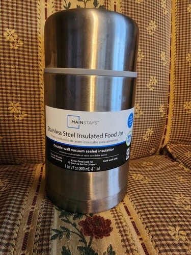 New Mainstays Stainless Steel Insulated Food Jar, 27 oz | eBay