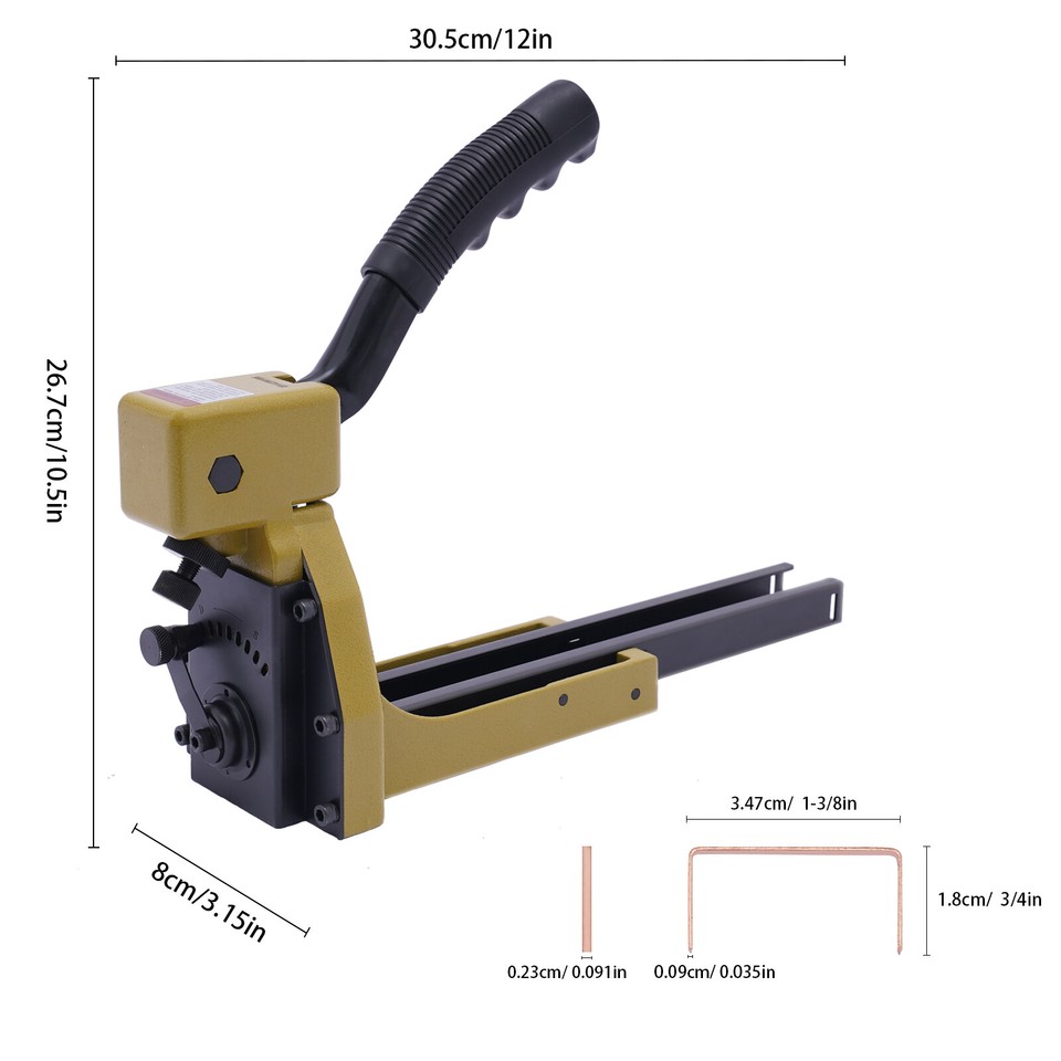 Manual Carton Box Closing Stapler Nailer 1-3/8" Crown Sealer Closer ...