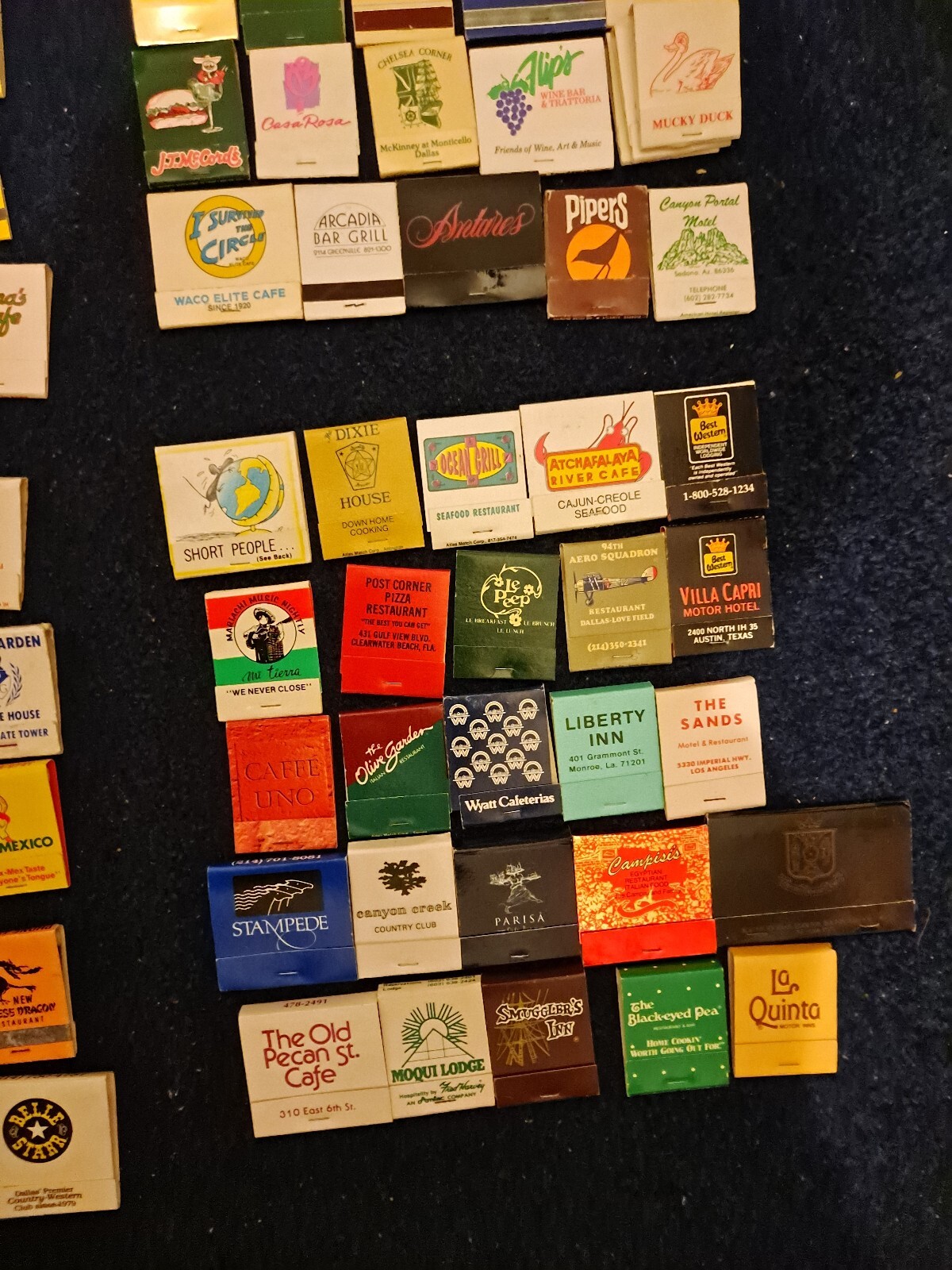 Hotel & Restaurants Match Book Collection x250 USA Texas Vegas Florida ...