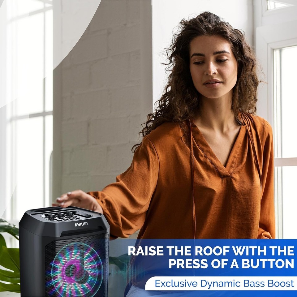 PHILIPS Bluetooth Party Speaker/Dynamic Bass Boost, Bluetooth and Aux ...