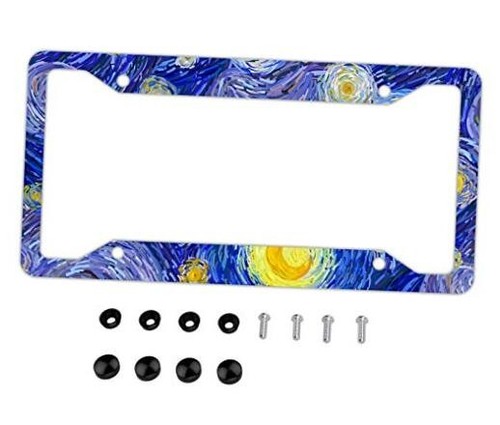 Starry Night License Plate Frame - Blue Sky 6" x 12" (Pack of 1) Oil ...