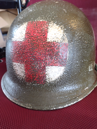 ww2 medic helmet Semans paper co liner United Carr liner Named READ ...
