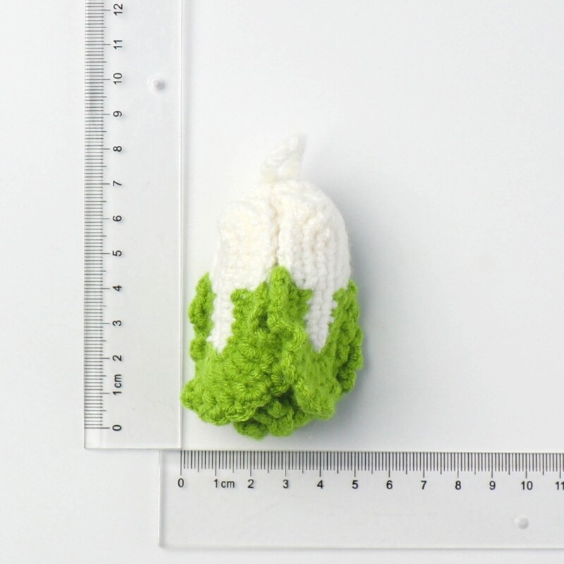 Delicate Cabbage Key Chain Handmade Crochet Keychain Pearls Bead ...