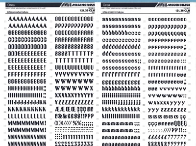 MECANORMA Transfer Lettering A3, Fonts, Design,Typo #242 OREA 9mm | eBay